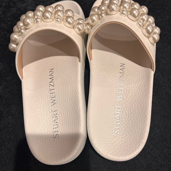 Stuart Weitzman | Shoes | Stuart Weitzman Pearl Stud Pool Slide | Poshmark